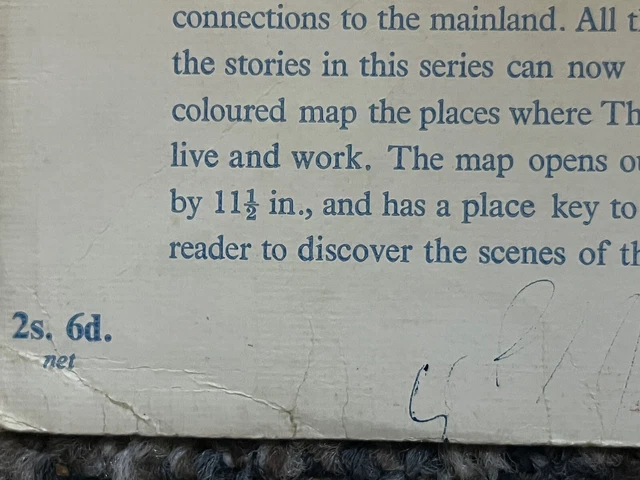 THOMAS THE TANK Engine Island of Sodor Map [1958] First Edition Rev W ...