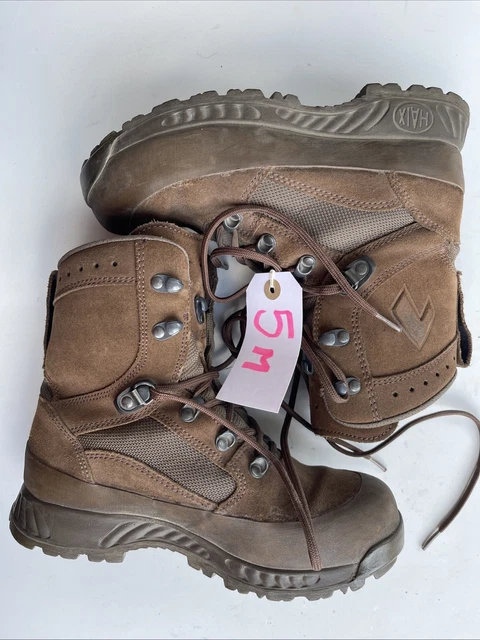 BRITISH ARMY ISSUE Haix Desert Combat Boots High Liability Brown Size 5 ...