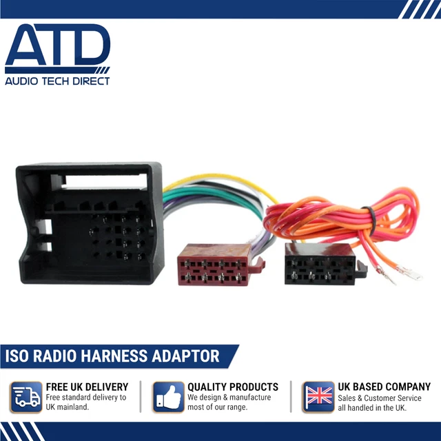 ISO WIRING ADAPTOR For VW Golf Mk5 Jetta Passat Radio Harness Quadlock ...