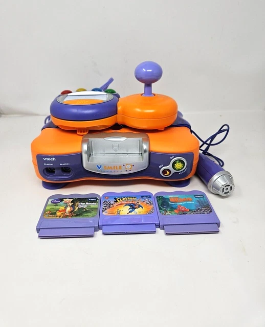 VTECH V. SMILE TV Learning System Console + 1 Controller + 3 Games ...