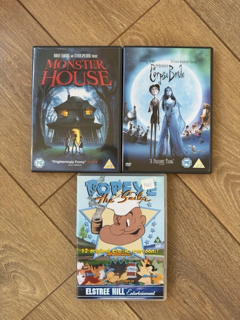 MONSTER HOUSE, CORPSE Bride, Popeye The Sailor DVD X3 £3.32 - PicClick UK