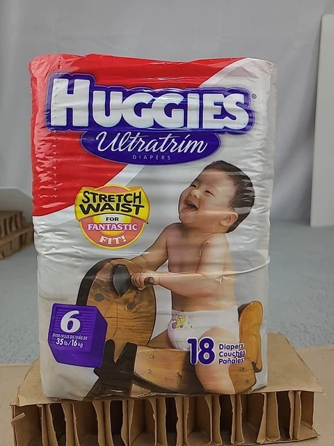 VINTAGE HUGGIES ULTRATRIM Diapers RARE 18 Ct Sealed HTF Size 6 £135.28 - PicClick UK