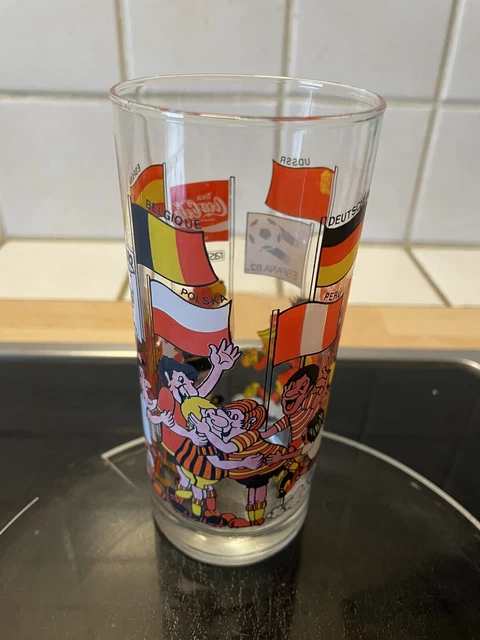 FUSSBALL WM 1982 Spanien Sammelglas Coca-Cola Deutschland Mc Donalds ...