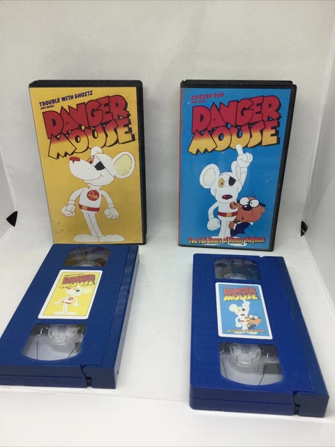 DANGER MOUSE VHS Lot - Trouble w Ghosts & Chicken Run OOP w Hard Shell ...
