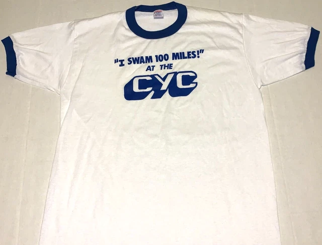 RARE! 1980S SWAM 100 Miles At CYC Catholic Youth Council Ringer T-Shirt ...