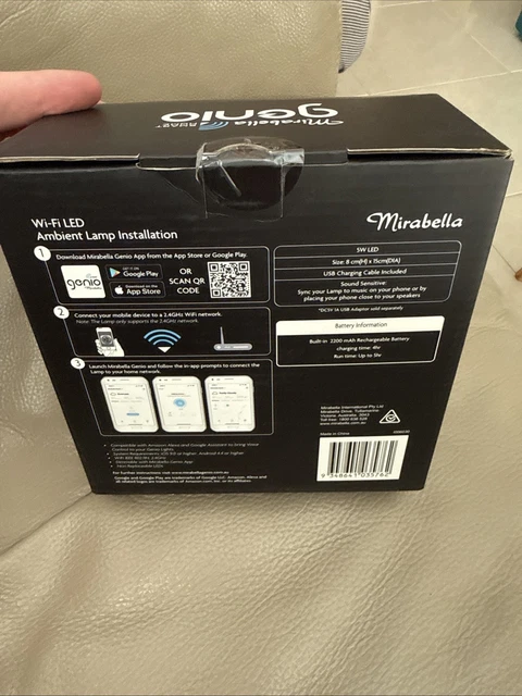 MIRABELLA GENIO WI-FI 5W LED Portable Ambient RGB $37.00 - PicClick AU
