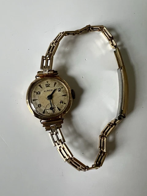 VINTAGE HIRCO MANUAL Mechanical 9ct Gold Ladies Swiss Watch £52.00 ...