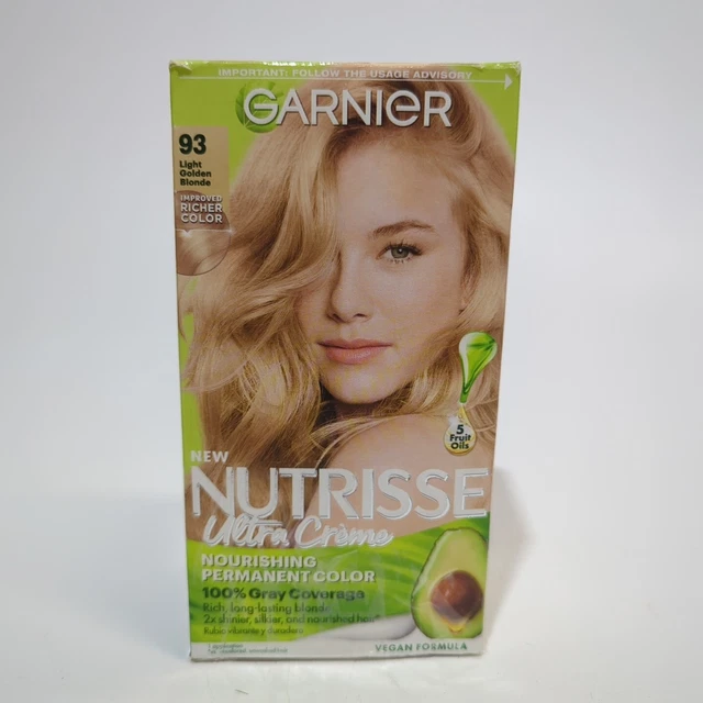 GARNIER NUTRISSE NOURISHING Permanent Hair Color Creme #93 LIGHT GOLDEN ...