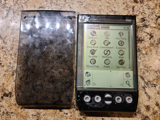 HANDSPRING VISOR NEO 8MB Smoke Portable PDA Organizer Palm OS WORKS ...