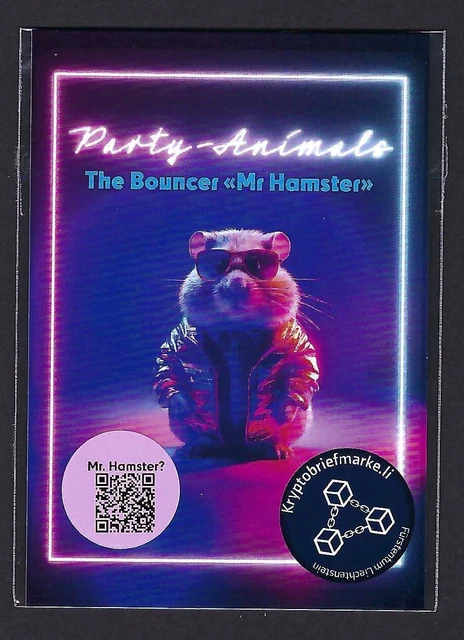 LIECHTENSTEIN 2025: PARTY Animals: The Bouncer / Mr. Hamster (violett 1 ...