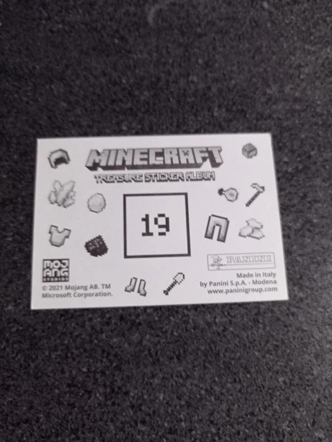 MINECRAFT TREASURE PANINI 2021 Stickers Numéro 19 EUR 0,10 - PicClick FR