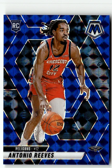 PANINI MOSAIC 2024-25 NBA Number 237 Antonio Reeves Rookie Blue Mosaic ...