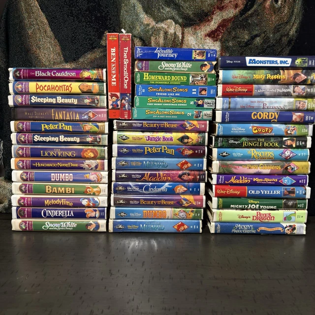 OLD DISNEY VHS Collection of 43 – Black Diamond, Masterpiece, Classics ...