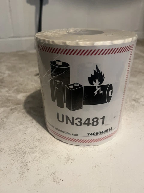 LITHIUM ION BATTERY Shipping UN 3481 Large Sticker Label 500 $7.99 ...