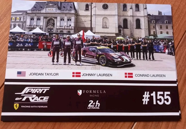 CARTE CARD 24H HEURES du Mans 2024 Ferrari SPIRIT OF RACE N°155 EUR 6 ...