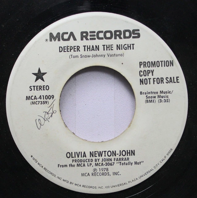 POP PROMO 45 Olivia Newton-John - Deeper Than The Night / EUR 5,52 ...