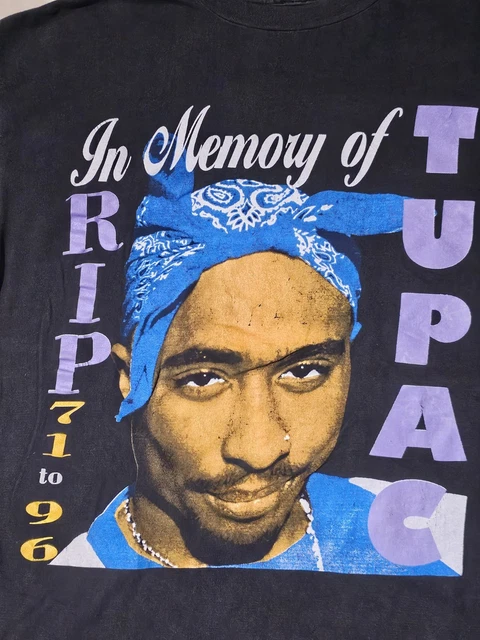 VINTAGE 2PAC RAP Design In Memory OF TU PAC RIP 1971 to 1996 TEE T ...