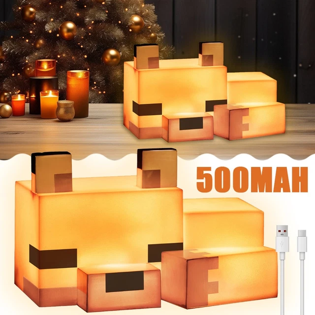 MINE!CRAFT! FOX LIGHT Kids Bedroom Accessories Night Light Gaming Decor ...