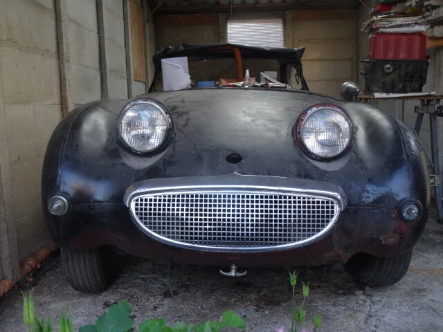 AUSTIN HEALEY MK I Sprite Frogeye original steel bonnet complete with ...