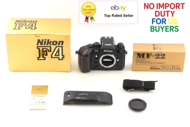 GRID!! [ N MINT in Box w/MF-22 ] Nikon F4 DP-20 35mm SLR Film Camera ...