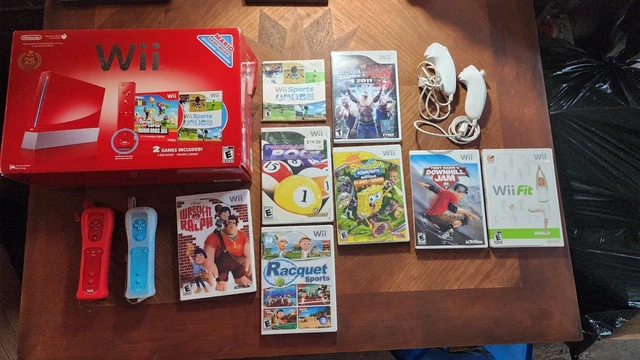 NINTENDO WII SUPER Mario Bros 25th Anniversary Limited Edition Red ...