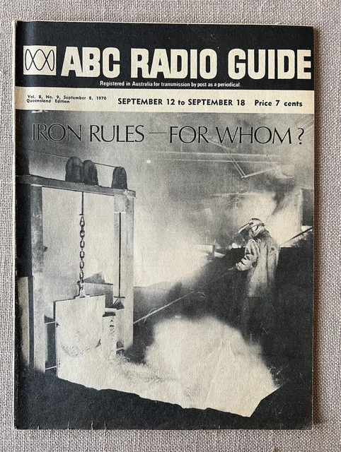 VINTAGE RADIO - rare collectable ABC Radio Guide Vol 8 No 9 - 8 Sep ...