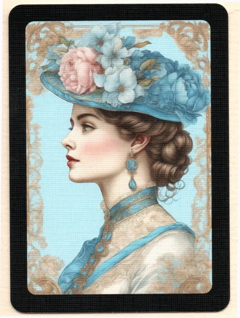 ART DECO LADY swap card playing card black boarder EUR 2,73 - PicClick FR