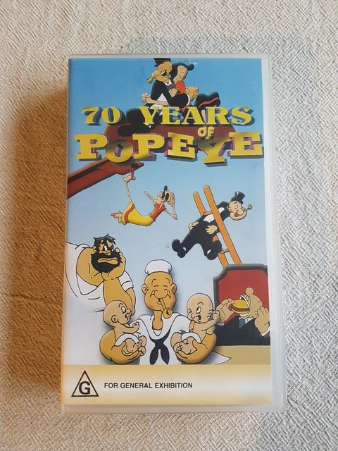 70 YEARS OF Popeye VHS Video Tape Classic Cartoon Untested Vintage ...