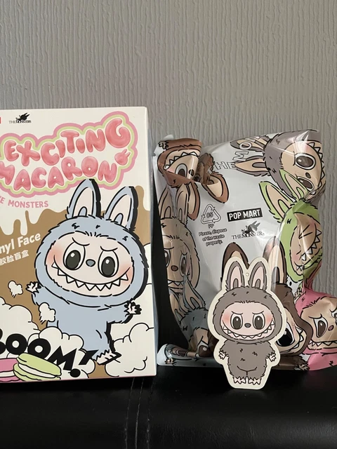 POP MART EXCITING Macaron Labubu The Monsters Sesame Bean Grey Bag ...