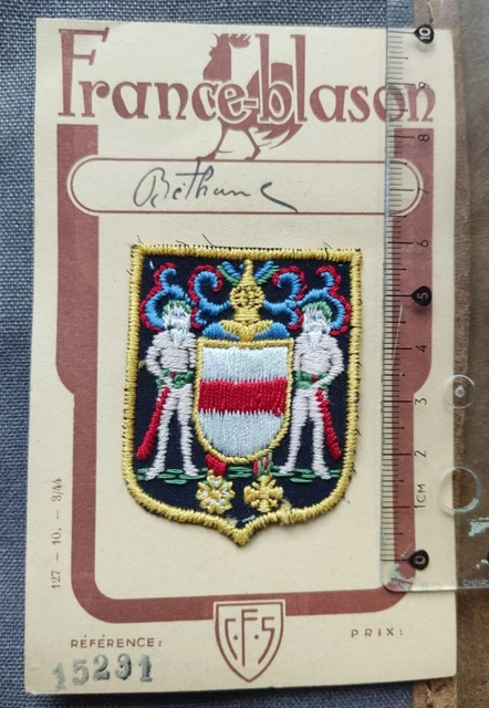 FRANCE-BLASON - INSIGNE Badge Ecusson - Tissu Brodé - Armoiries Béthune EUR 5,00 - PicClick FR