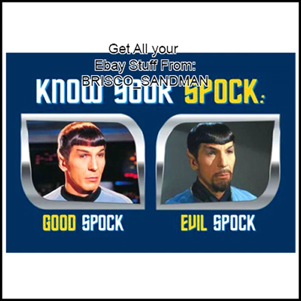 AIMANT DE RÉFRIGÉRATEUR amusant STAR TREK GOOD SPOCK EVIL SPOCK TOS ...