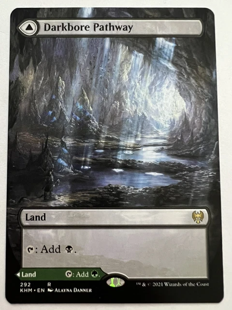 DARKBORE PATHWAY Slitherbore Pathway - BORDERLESS - MTG Kaldheim - Rare ...