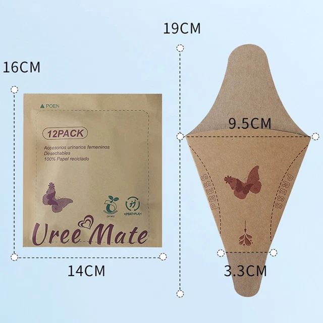 12PCS DISPOSABLE PAPER Urinal Toilet Women Urination Device Urinal ...