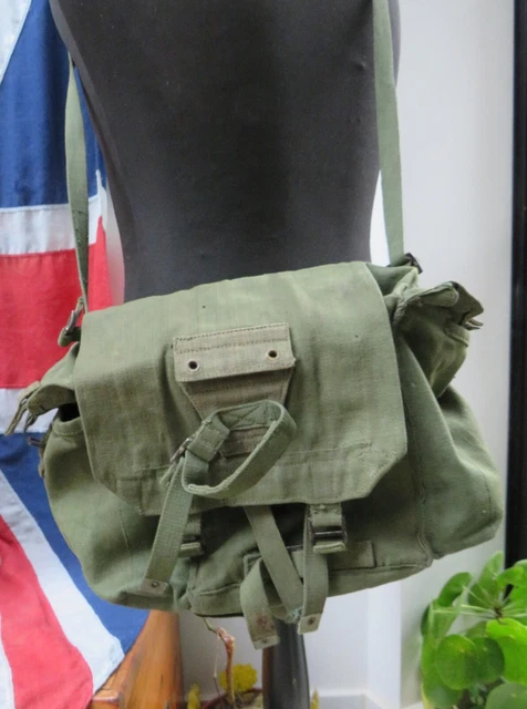 WWII BRITISH ARMY 1944 Pattern Webbing Haversack, 1945 Dated £39.95 ...
