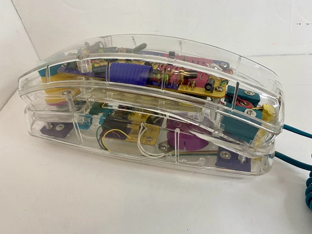 VINTAGE 90S RETRO Conair Clear Transparent See Through Telephone SW205 ...