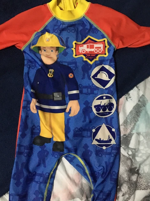 FIREMAN SAM SWIMMING suit all in one uv protective 3-4 Years £0.99 ...