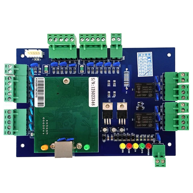 2 DOOR RFID Card Reader Access Controller Board TCP/IP Network Web ...
