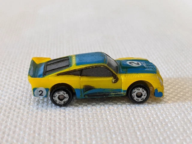 VINTAGE GALOOB MICRO Machine Ford Mustang Cobra II Car Yellow/Blue $15. ...