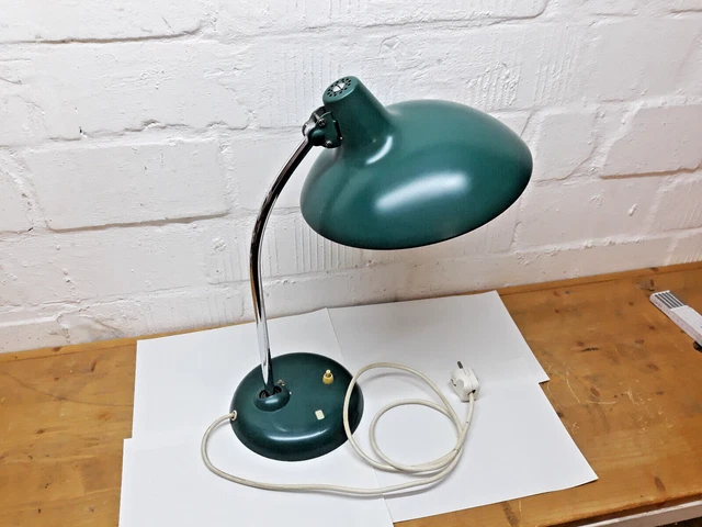 ORIGINAL KAISER IDELL Schreibtisch-Lampe Alt 50er Jahre Grün 1A Zustand ...