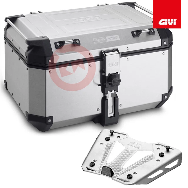 GIVI TOP-CASE OUTBACK 58L OBKN58A + Set Plaque SRA6403 Triumph Tiger ...