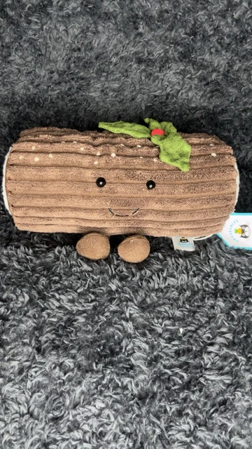 JELLYCAT AMUSEABLE YULE Log, New With Tags, Retired, Perfect Christmas ...
