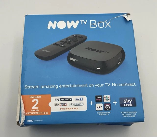 NOW TV BOX 4200SK Black Streaming Sky Roku Remote Control Brand New ...
