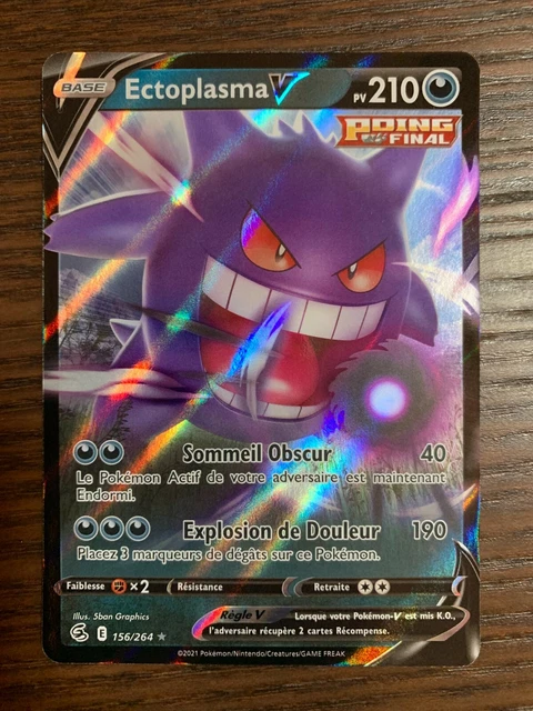 CARTE POKÉMON ECTOPLASMA V 156/264 EB08 Epée & Bouclier Poing de Fusion ...