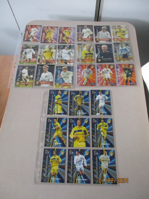 FUTERA FANS SELECTION Leeds United 2000 Complete Set of 50 Cards in ...