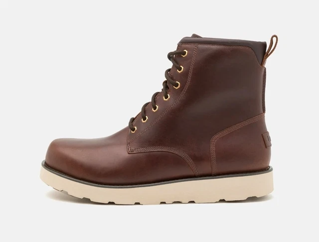 UGG MEN'S CASON Dark Chestnut Leather Boots Size 11 NEW ** NOTES ** £ ...