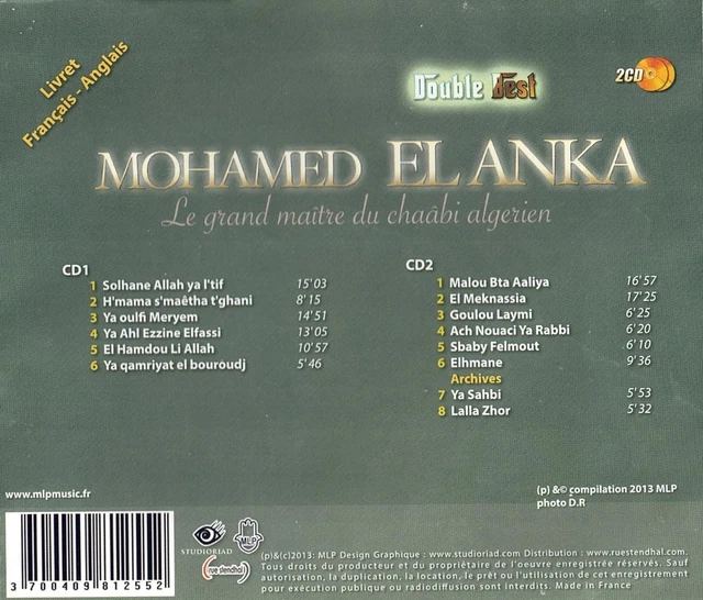 MOHAMED EL ANKA Grand Maitre Du Chaabi (CD) EUR 25,27 - PicClick FR