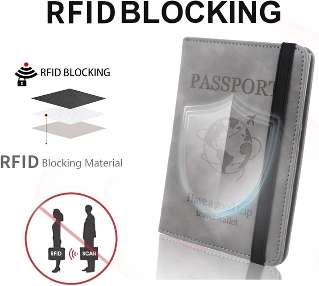 RFID BLOCKING PASSPORT Holder - Travel Wallet with Multiple Card Slots ...