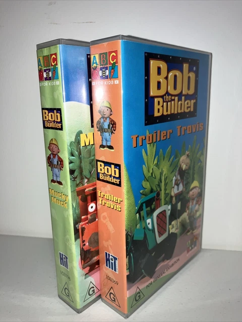 BOB THE BUILDER VHS Video Tapes x2 ABC Kids - Mucky Muck & Trailer ...