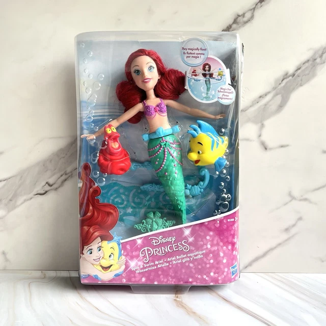 DISNEY PRINCESS ARIEL Little Mermaid Spin & Swim w/ Sebastian Flounder ...