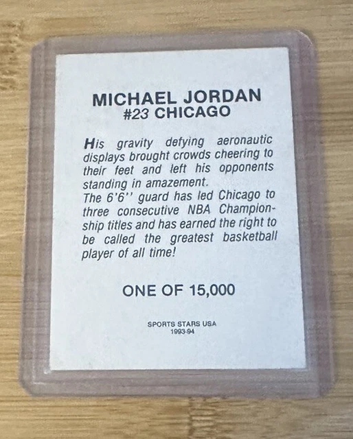 1993-94 SPORTS STARS USA *Michael Jordan **1 sur 15000 EUR 3,21 ...
